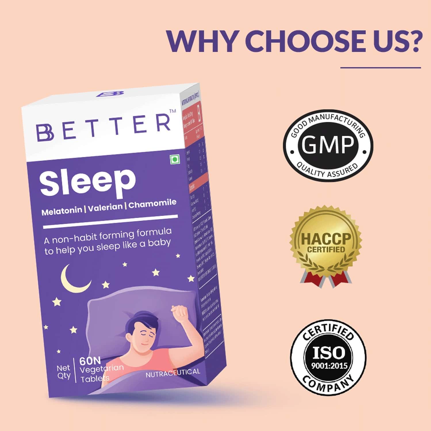 Buy BBETTER SLEEP 60 VEG TABLETS Online & Get Upto 60% OFF at PharmEasy