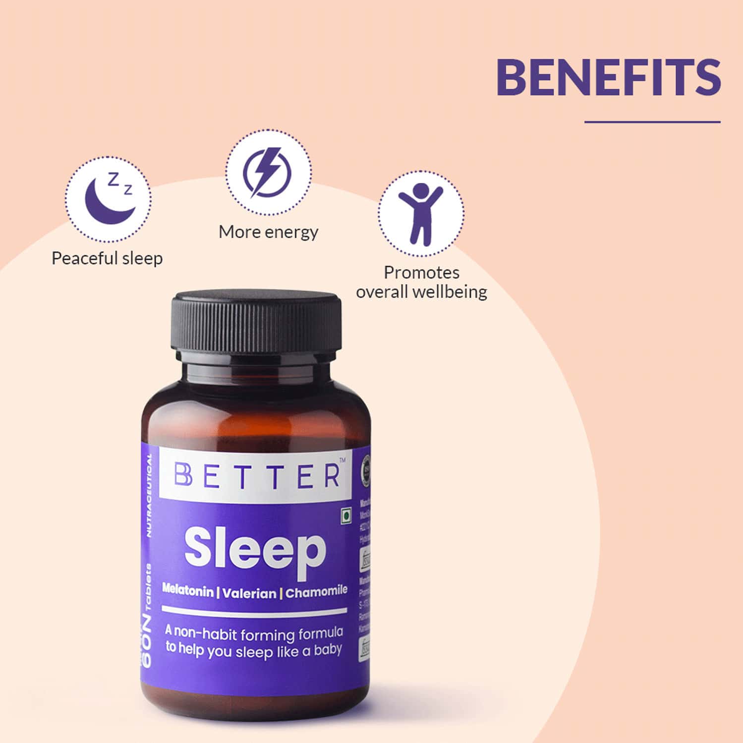 Buy BBETTER SLEEP 60 VEG TABLETS Online & Get Upto 60% OFF at PharmEasy