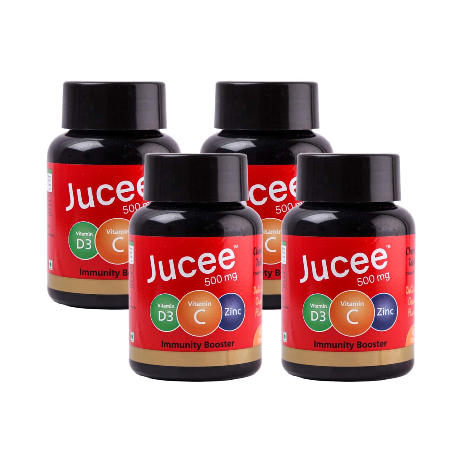 Buy JUCEE CHEWABLE TABLETS 60 CAPS | VITAMINS & ZINC | ORANGE FLAVOUR ...