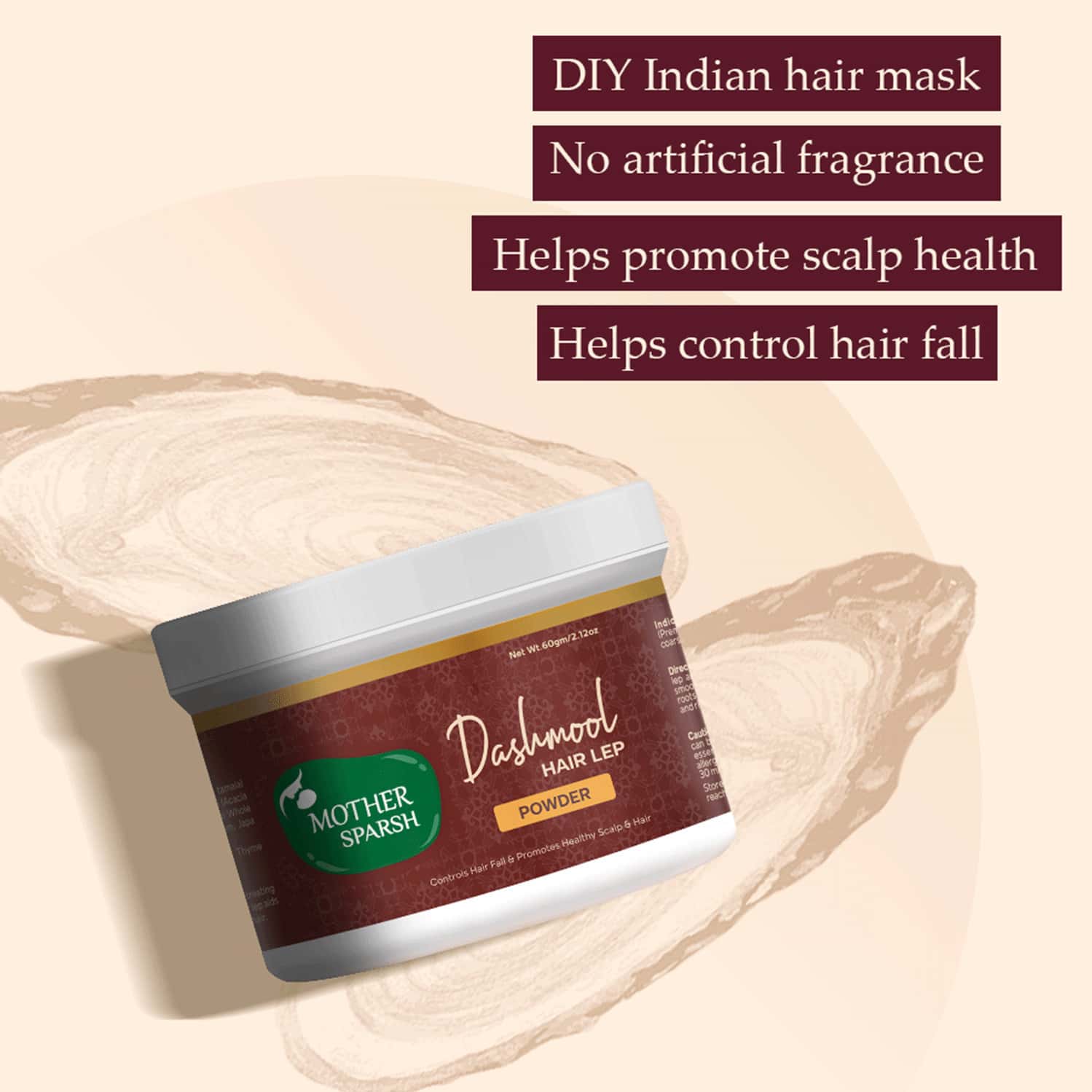 Buy MOTHER SPARSH AYURVEDIC DASHMOOL HAIR LEP POWDER - PRE SHAMPOO HAIR ...