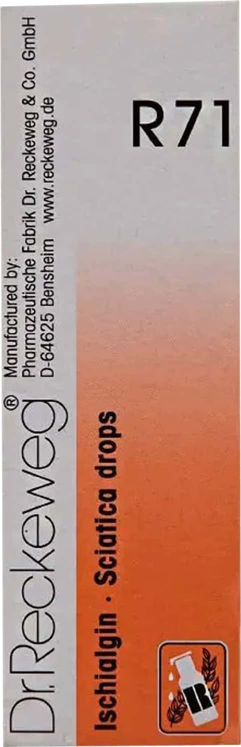 Buy DR RECKEWEG R 71 SCIATICA DROPS 22 ML Online & Get Upto 60% OFF at ...