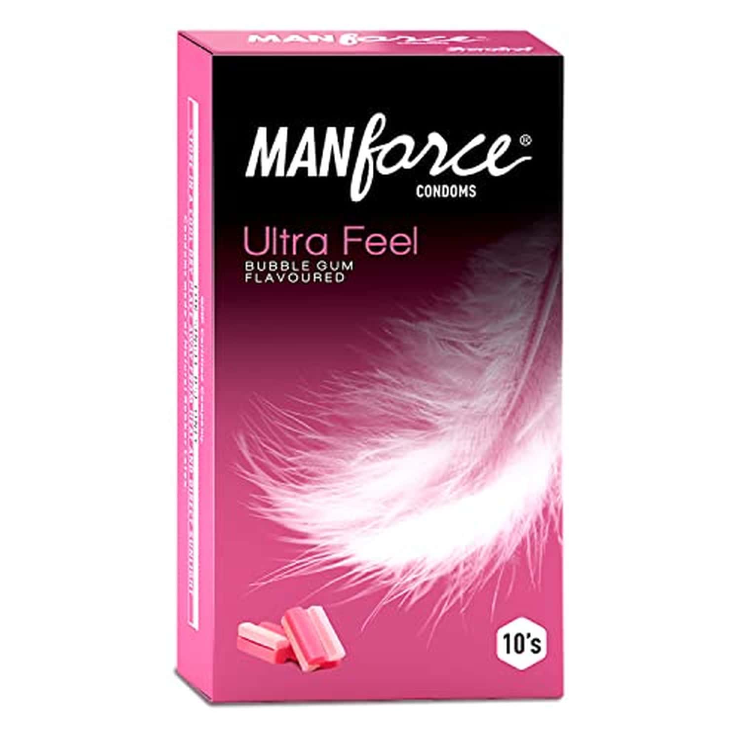 Buy MANFORCE ULTRA FEEL BUBBLEGUM FLAVOURED CONDOMS 10 PIECES (PACK OF ...