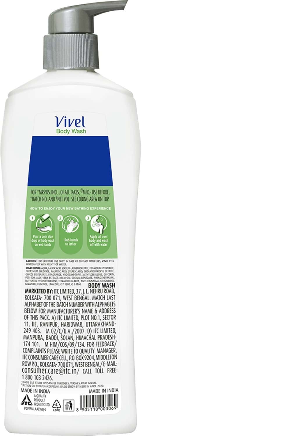 Buy VIVEL BODY WASH NEEMOIL + ALOE VERA- 500ML Online & Get Upto 60% ...