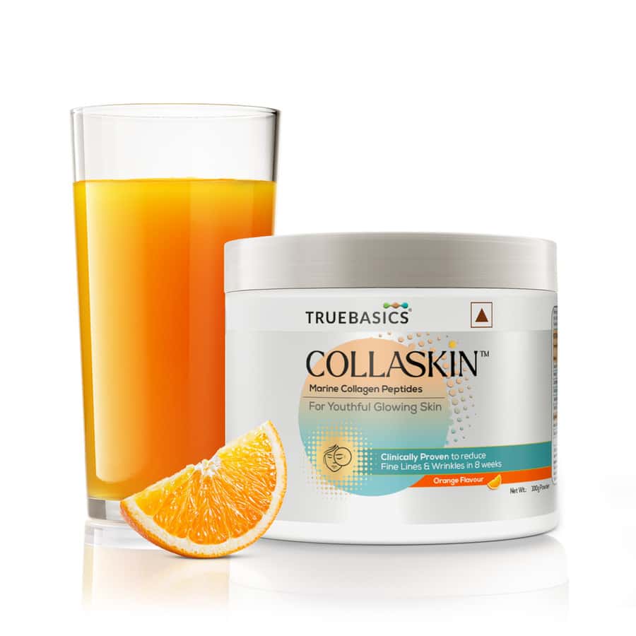 Buy TRUEBASICS COLLAGEN SKIN WITH L-GLUTATHIONE BIOTIN (ORANGE 15 ...