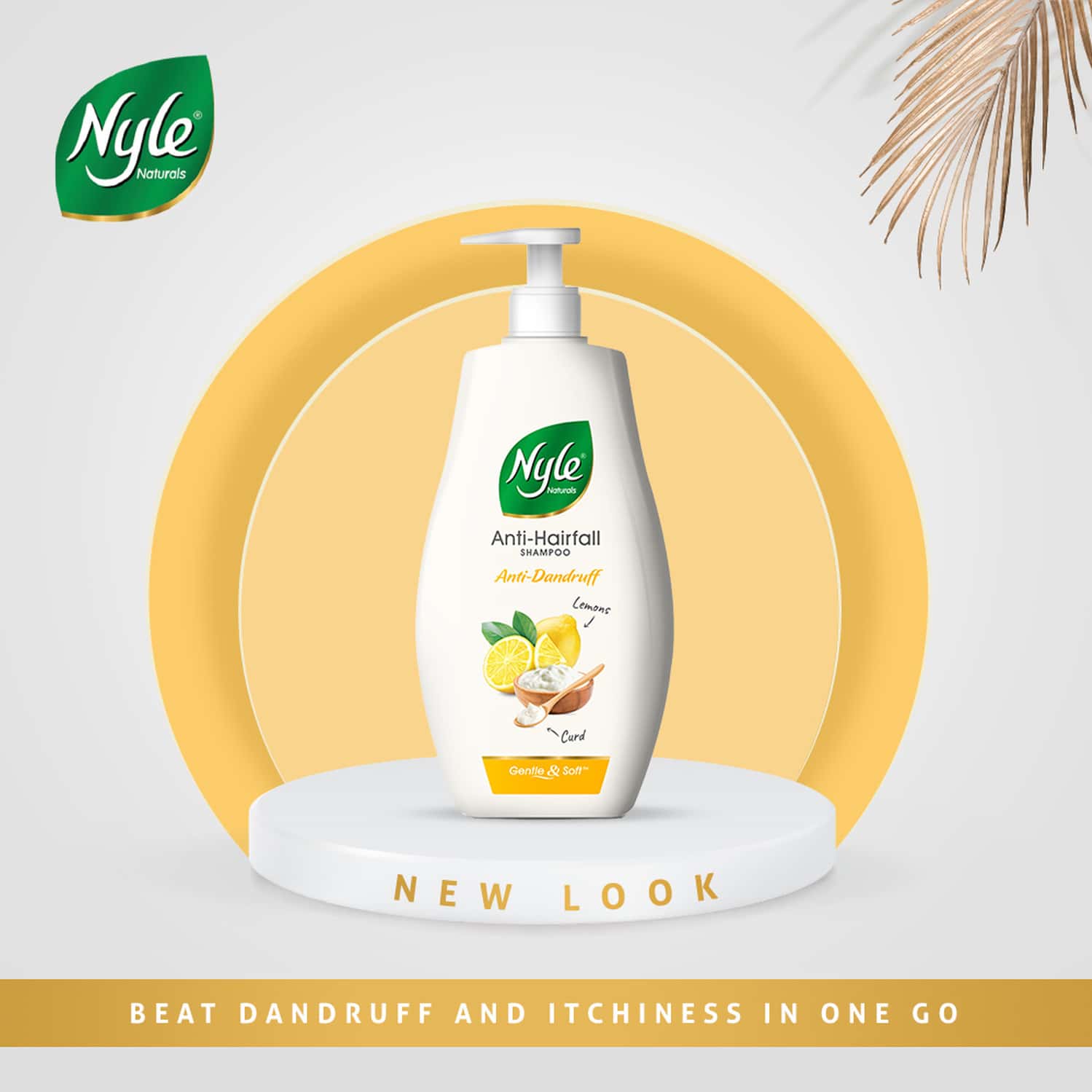 Buy NYLE NATURALS ANTI-DANDRUFF SHAMPOO, WITH CURD & LEMON, 400ML ...