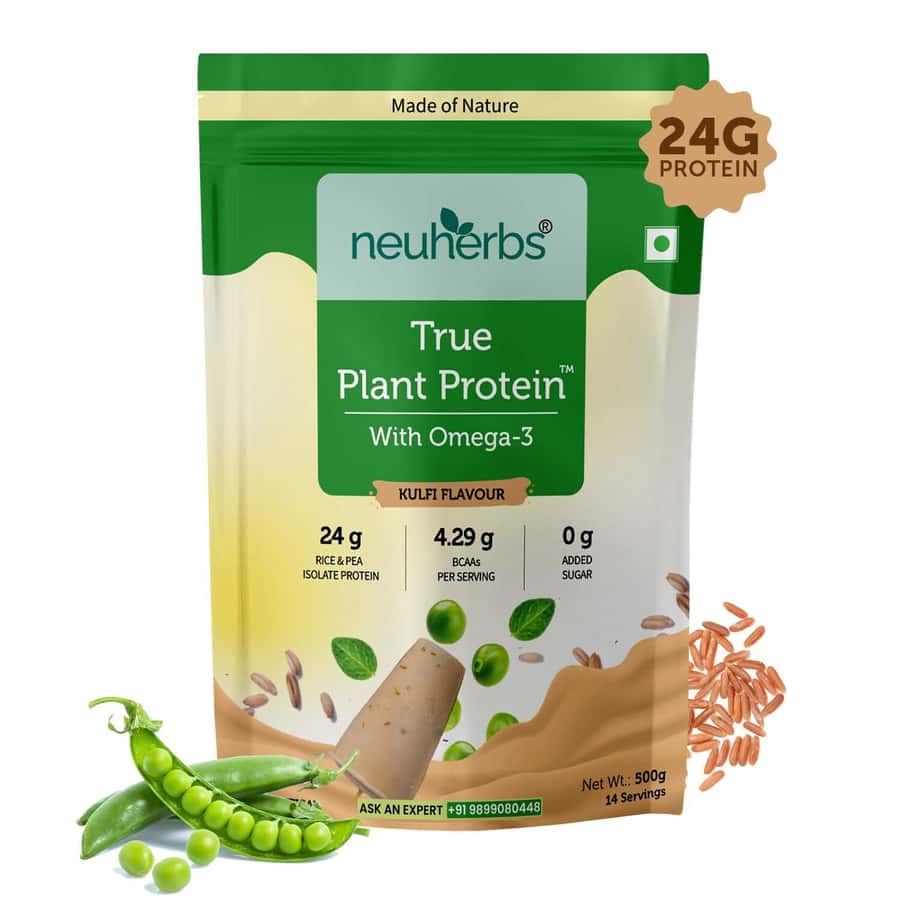 Buy NEUHERBS TRUE PLANT PROTEIN POWDER WITH OMEGA 3 (DIGESTIVE ENZYMES ...