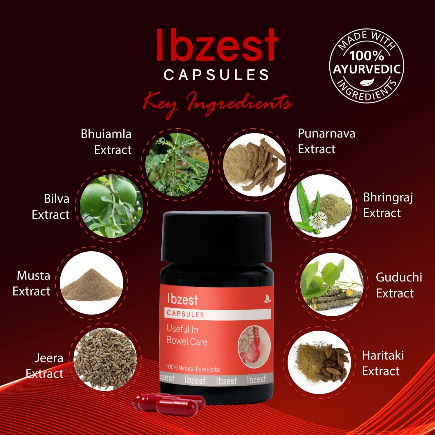 Buy IBZEST CAPSULES 10 CAPS | RELIEF FROM IRRITABLE BOWEL SYNDROME ...