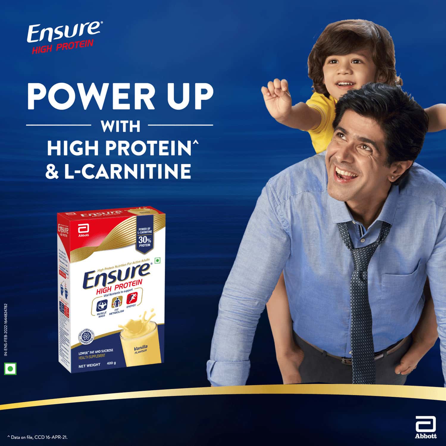 Buy ENSURE HIGH PROTEIN NUTRITION FOR ACTIVE ADULTS (VANILLA FLAVOUR ...