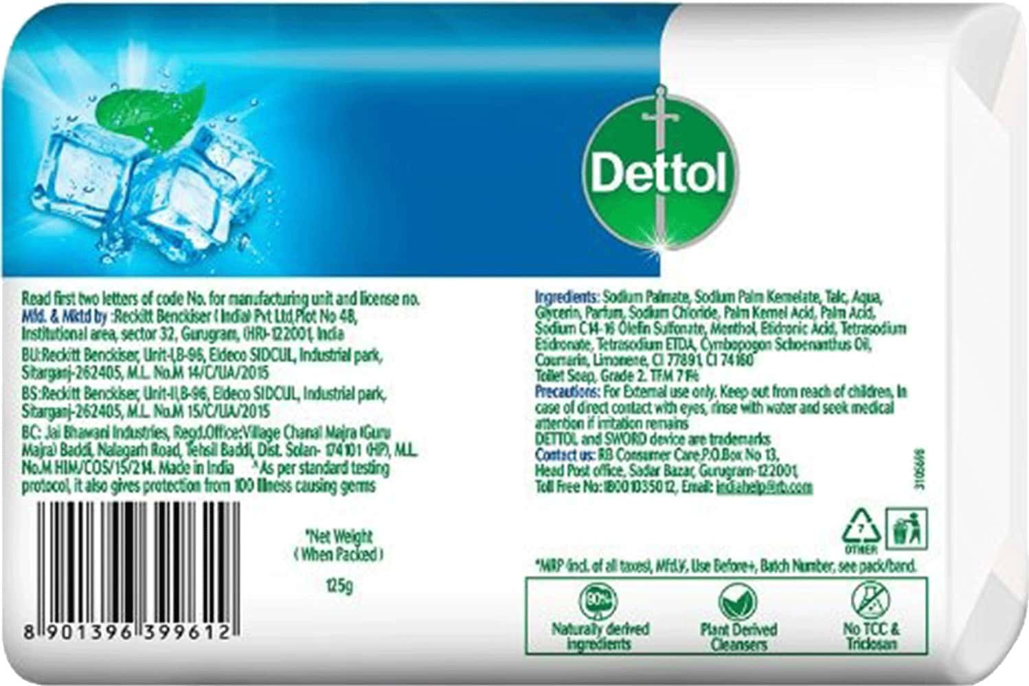 Buy DETTOL INTENSE COOL SOAP 125GM (BUY 4 GET 1 FREE) Online & Get Upto ...