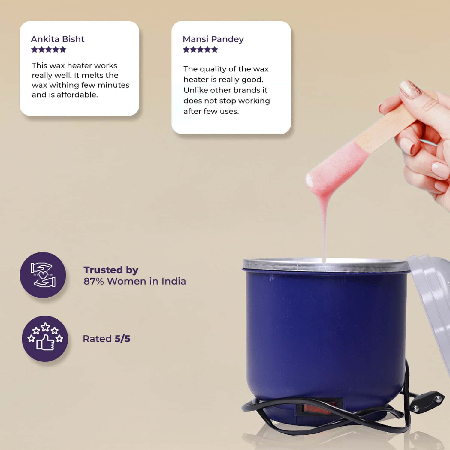 Buy SANFE GRACE WAX HEATER - AUTO CUT OFF WAX HEATER FOR PERFECTLY ...