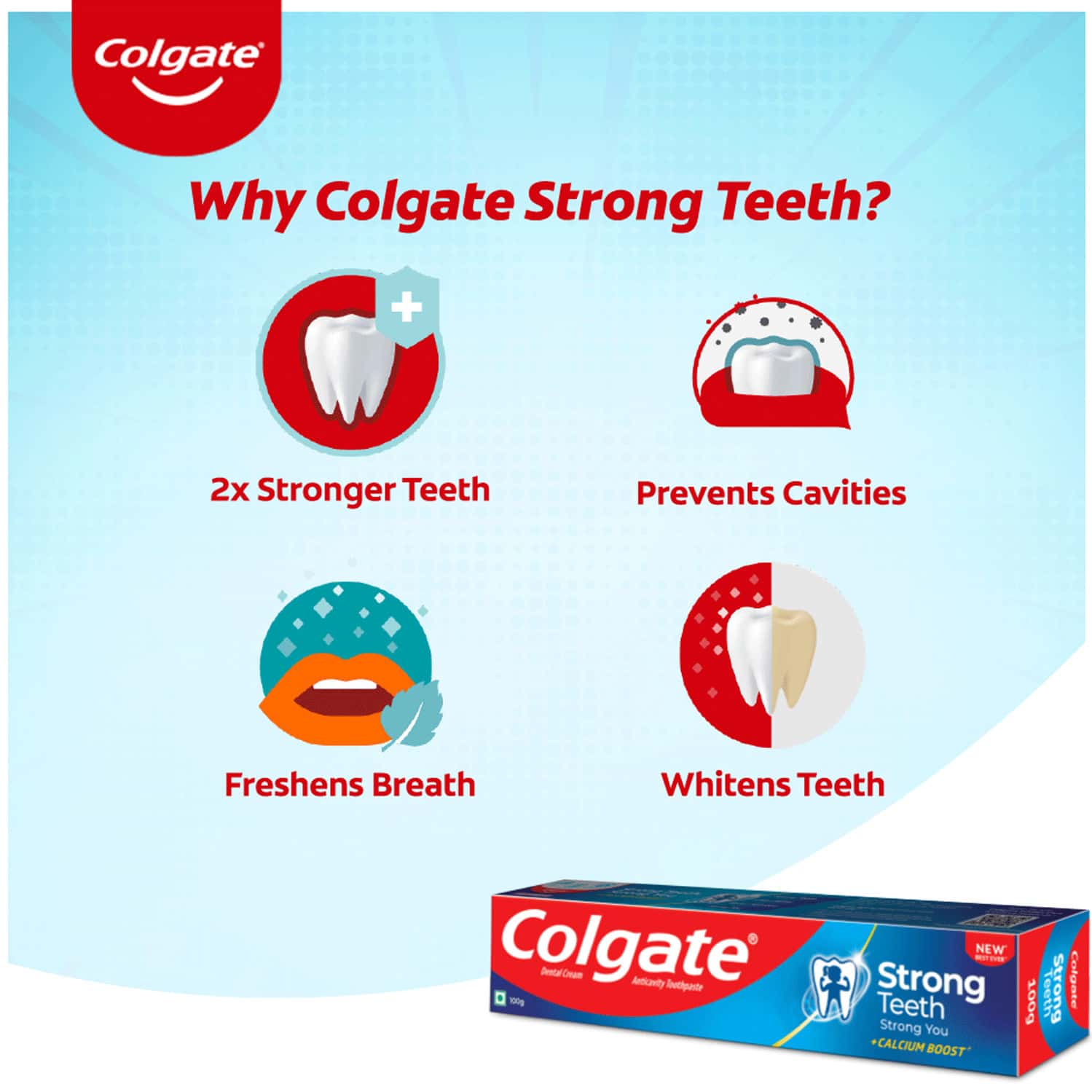 Buy COLGATE STRONG TEETH TOOTHPASTE : INDIA'S NO.1 TOOTHPASTE 2X ...