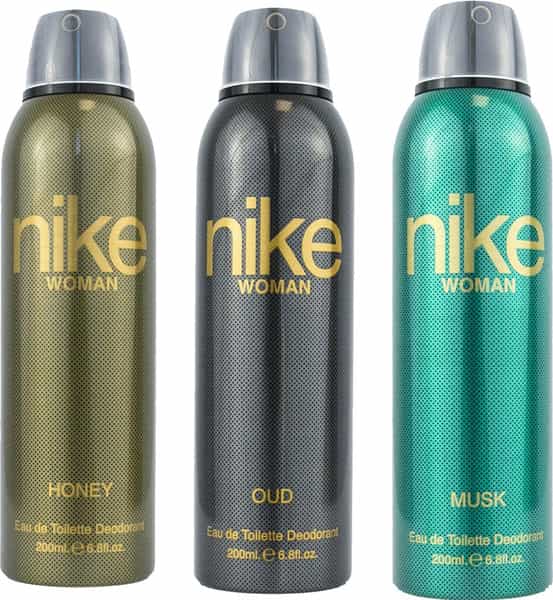 Buy NIKE HONEY + OUD + MUSK DEODORANT FOR WOMAN- PACK OF 3 (200ML EACH) Online & Get Upto 60% ...