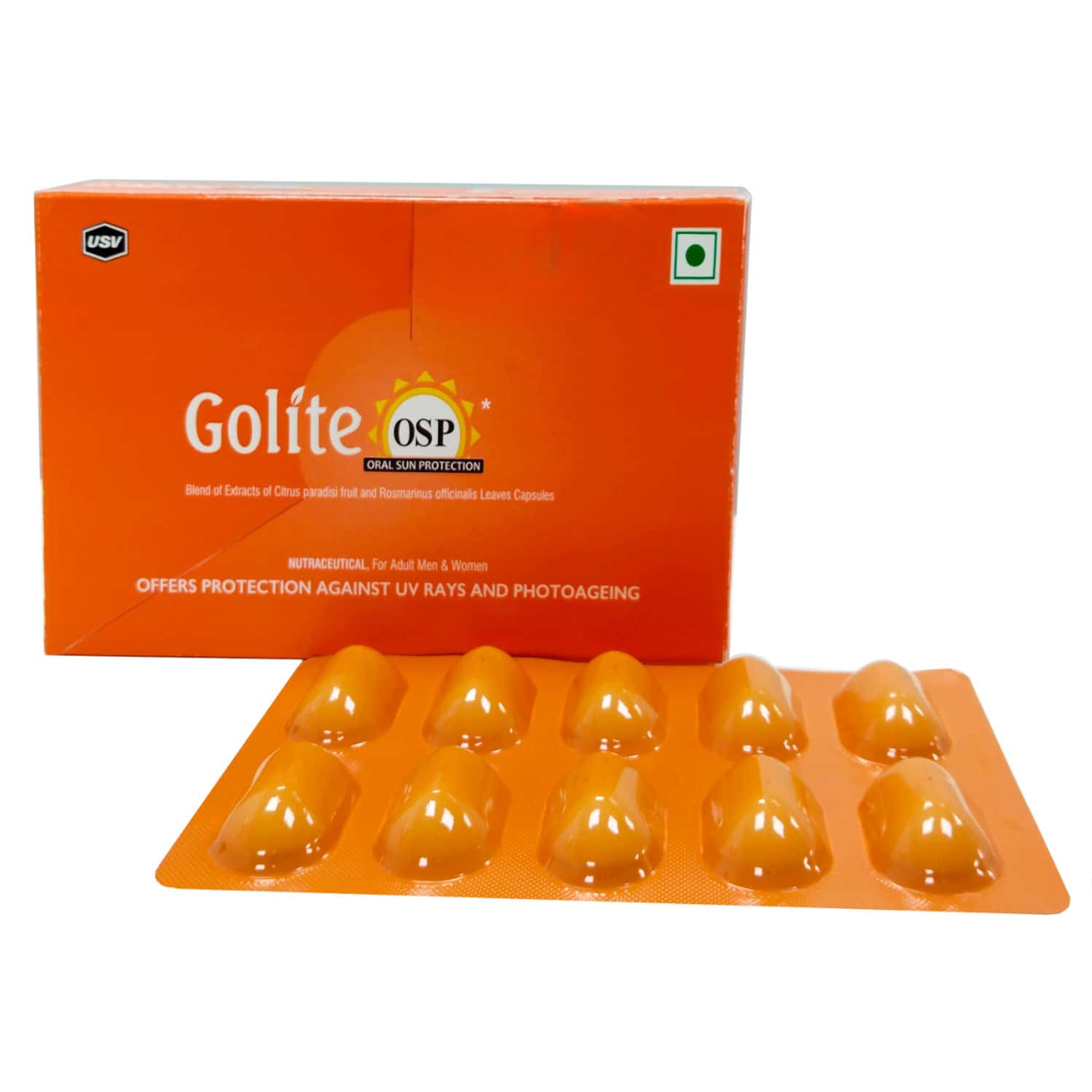 Buy GOLITE OSP ORAL SUN PROTECTION STRIP OF 10 CAPSULES Online & Get ...