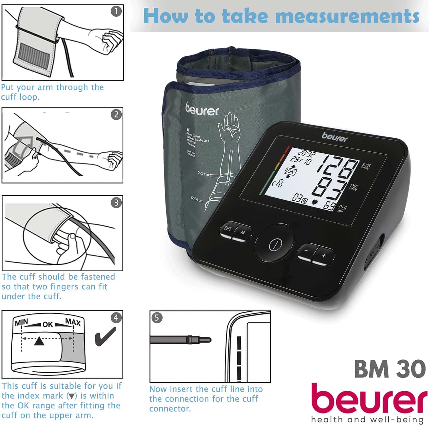 Buy BEURER BM 30 AUTOMATIC UPPER ARM BLOOD PRESSURE MONITOR Online ...