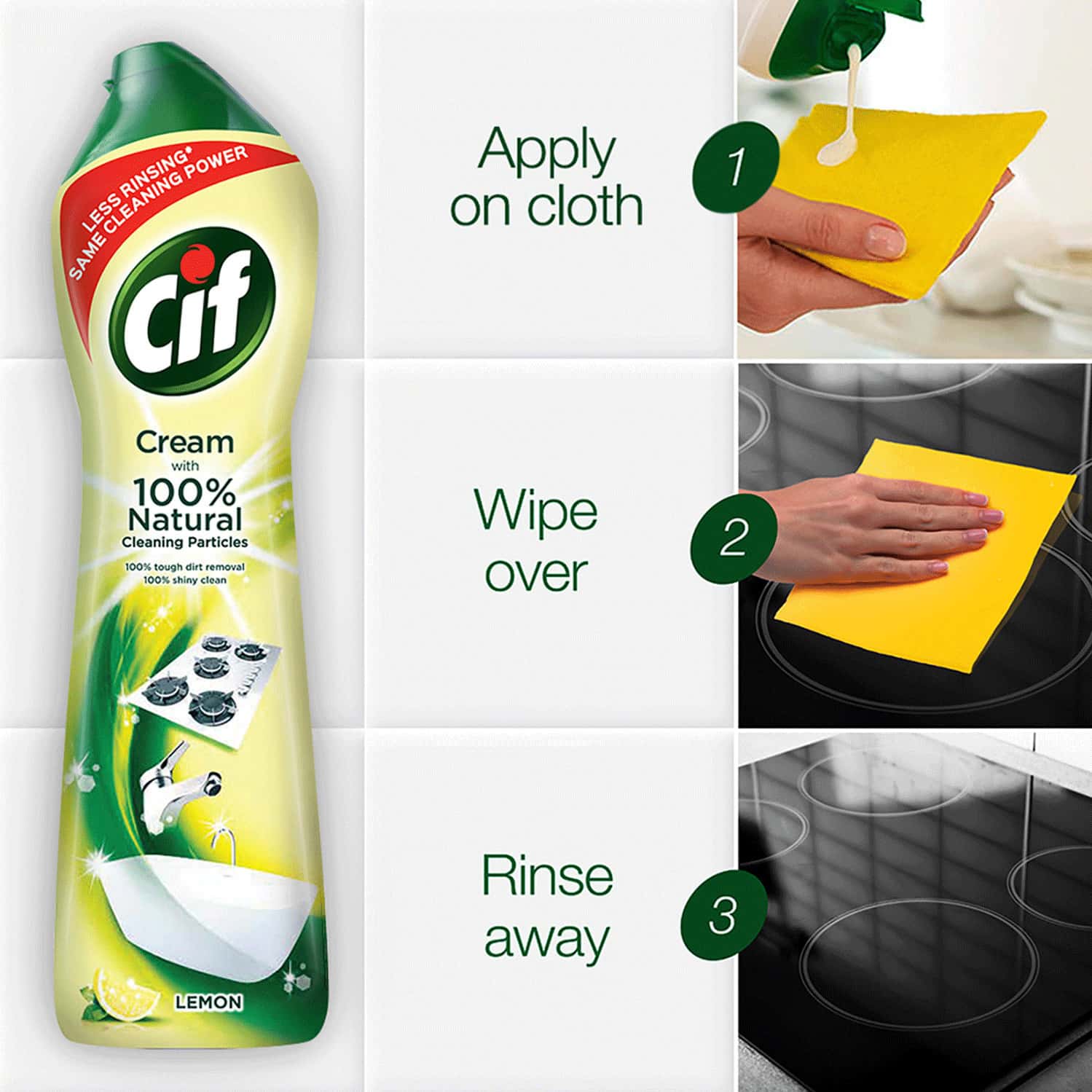 Buy CIF LEMON CREAM MULTIPURPOSE SURFACE CLEANER FOR TOUGH STAINS ...