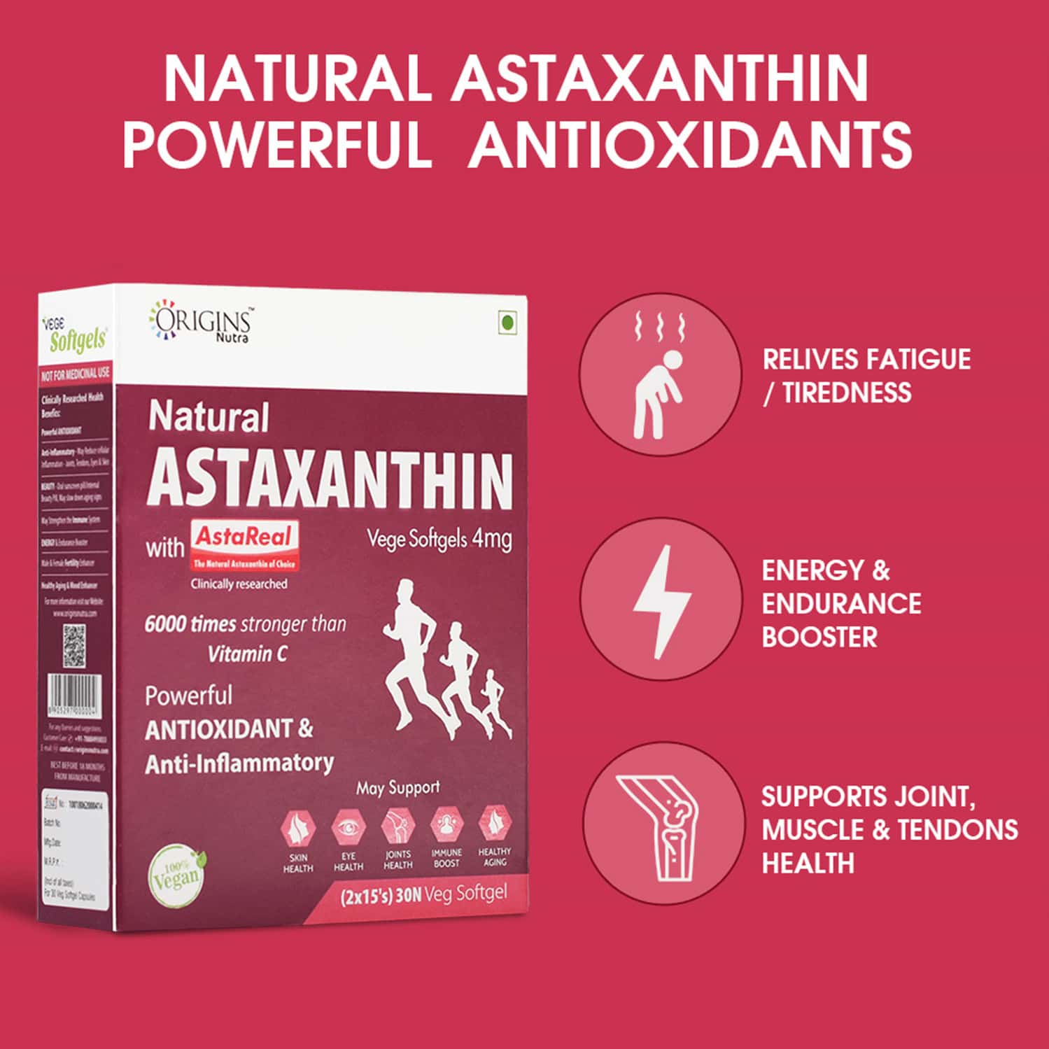 Buy ORIGINS NUTRA NATURAL ASTAXANTHIN SUPPORTS HEART JOINT (30 SOFTGELS ...