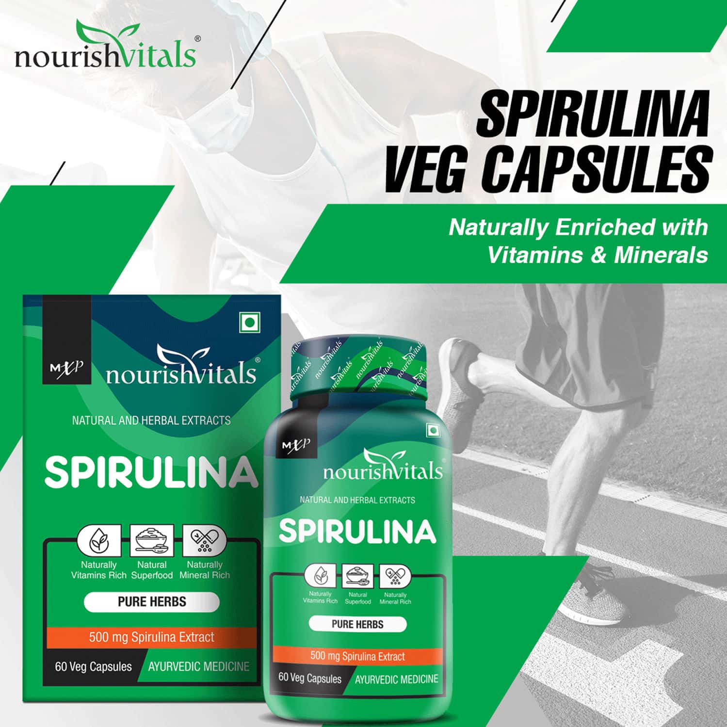Buy NOURISHVITALS SPIRULINA PURE HERBS 500 MG SPIRULINA EXTRACT ...