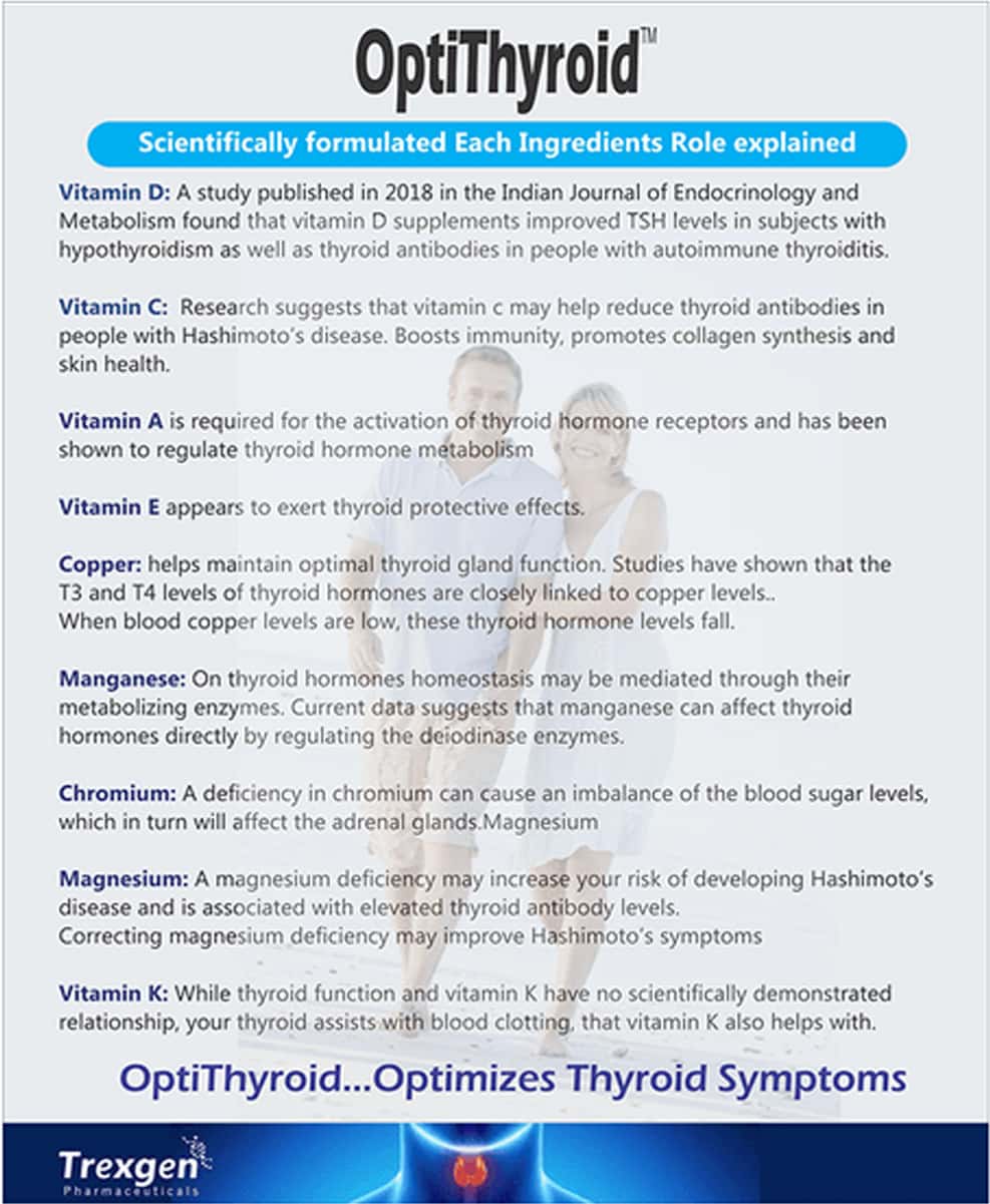 Buy TREXGEN OPTI-THYROID UNDERACTIVE THYROID FUNCTION TABLETS - 30 TABLETS Online & Get Upto 60% ...