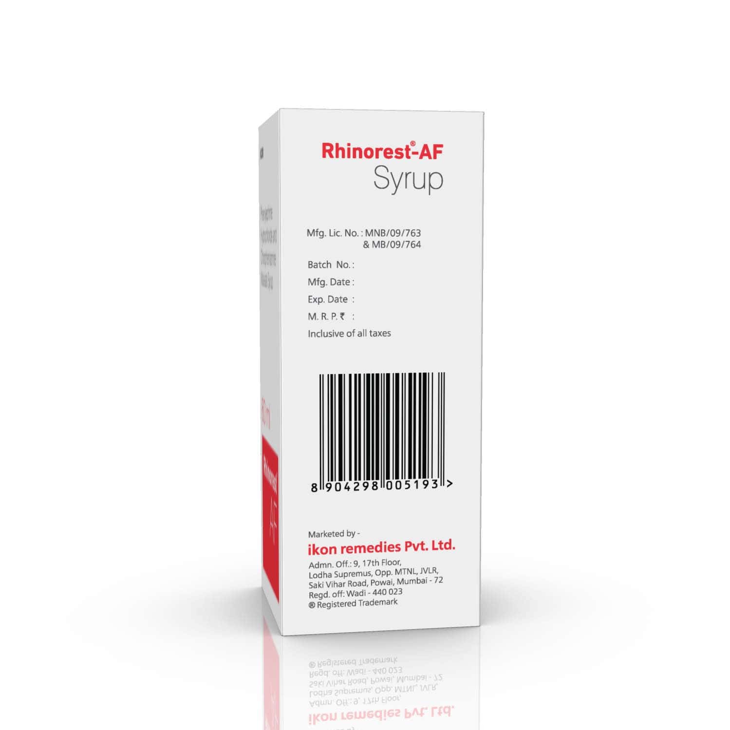 Buy RHINOREST-AF SYRUP Online & Get Upto 60% OFF at PharmEasy