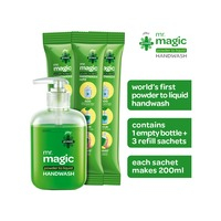 Buy GODREJ PROTEKT MR MAGIC POWDER TO LIQUID HANDWASH - 27G COMBO ...