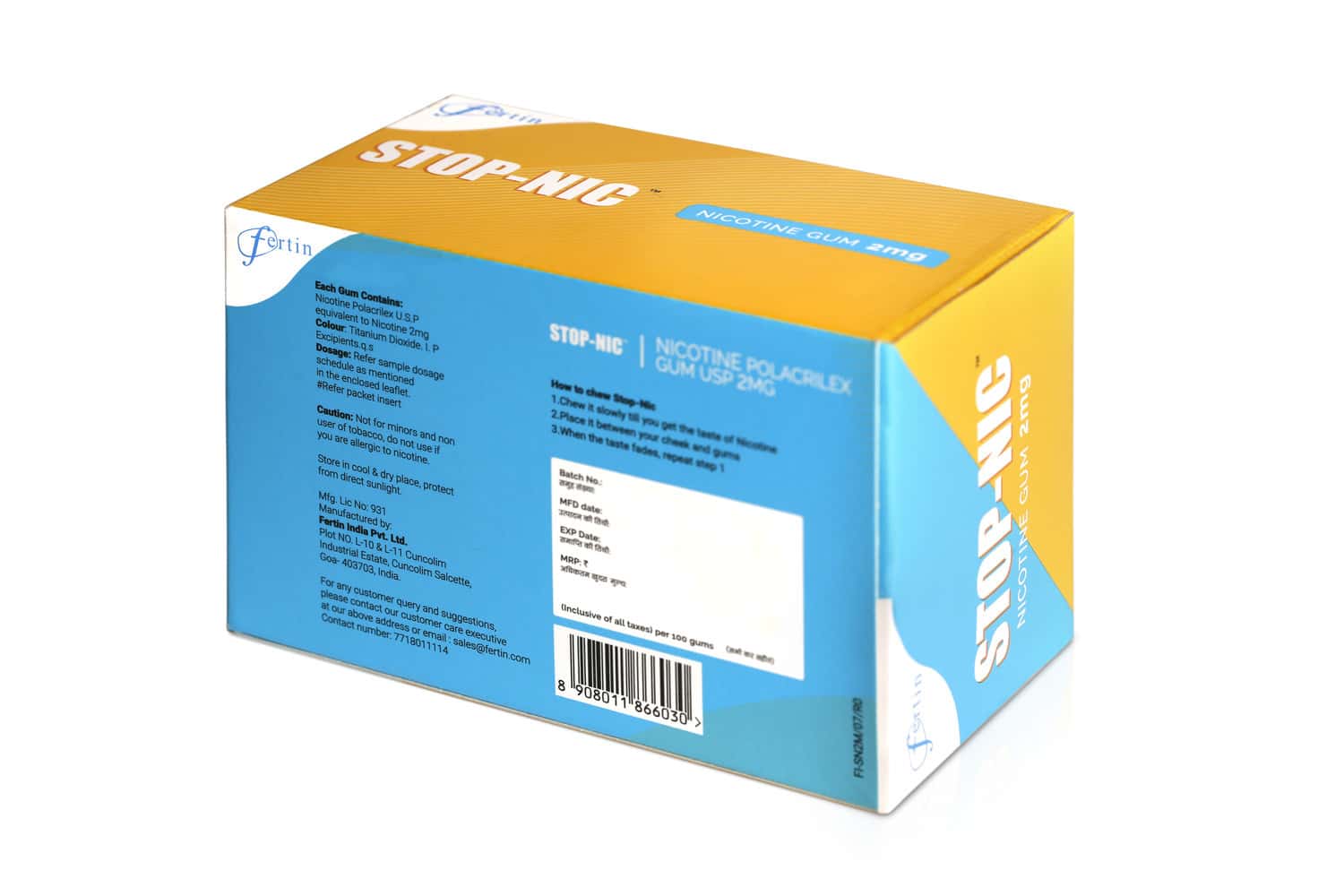 Buy Stop-Nic 2mg Nicotine Gums (10 Blister Pack) Box Of 100 'S Online ...