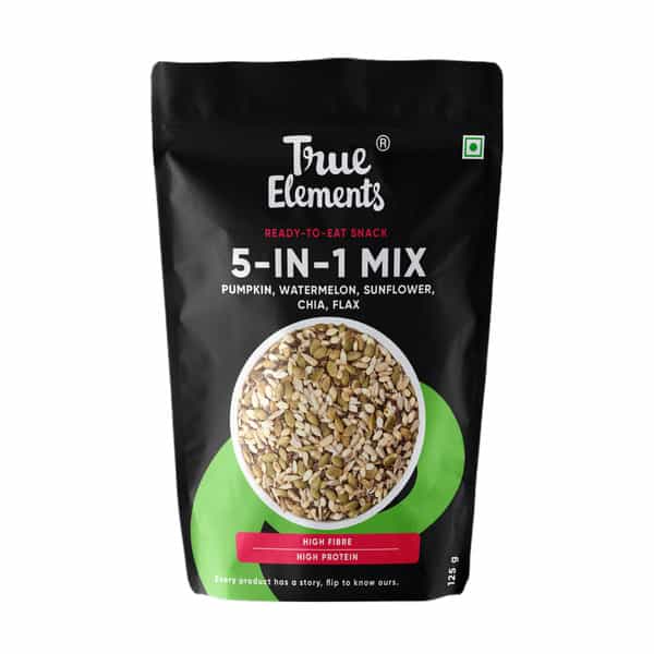 Buy TRUE ELEMENTS 5-IN-1 SUPER SEEDS MIX 125GM Online & Get Upto 60% OFF at PharmEasy