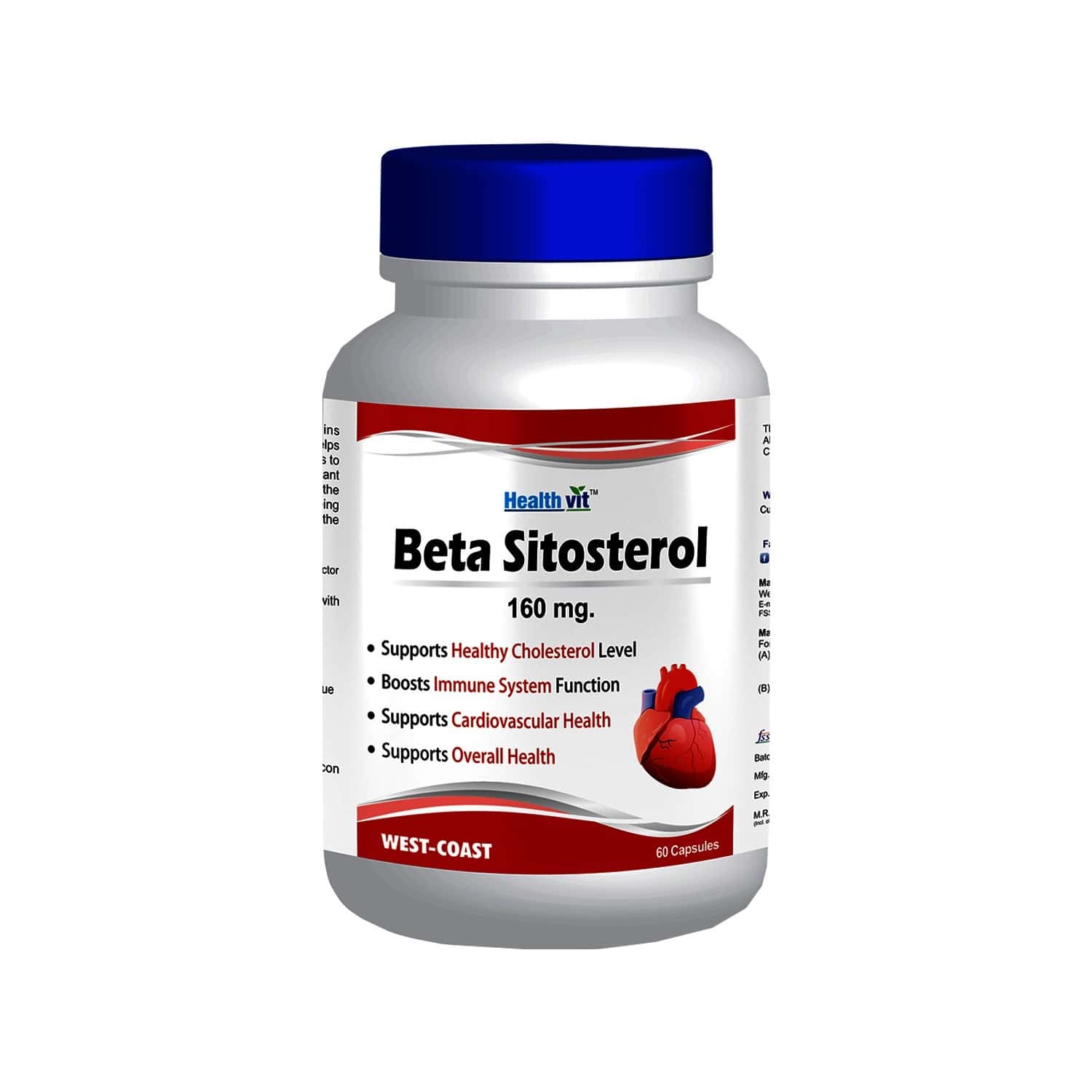 Buy Healthvit Beta-Sitosterol 160 Mg For Cardiovascular Health -60 ...