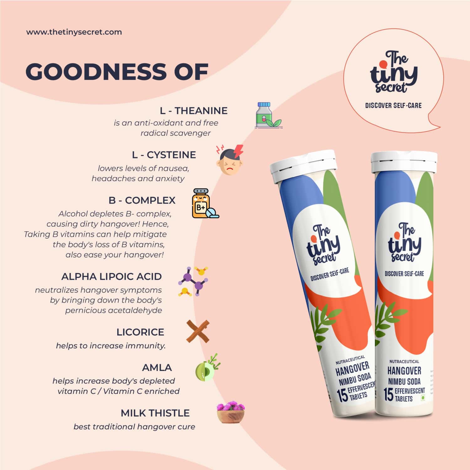 Buy THE TINY SECRET WIZZ OF FIZZ HANGOVER EFFERVESCENT TABLETS NIMBU ...