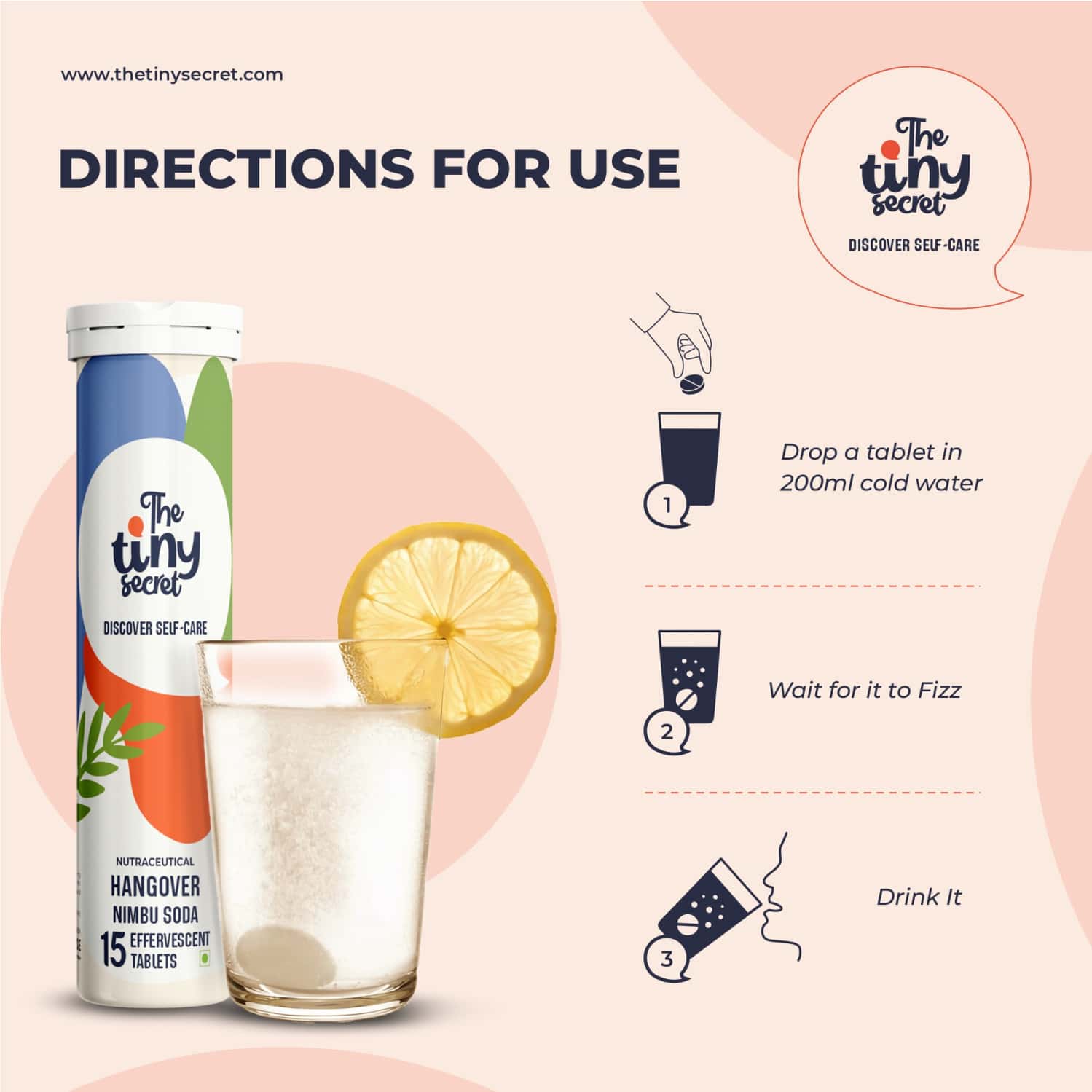 Buy THE TINY SECRET WIZZ OF FIZZ HANGOVER EFFERVESCENT TABLETS NIMBU ...