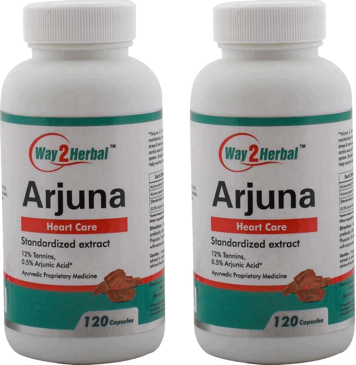 Buy WAY2HERBAL ARJUNA CAPSULES 120 COUNTS PACK OF 2 Online & Get Upto ...