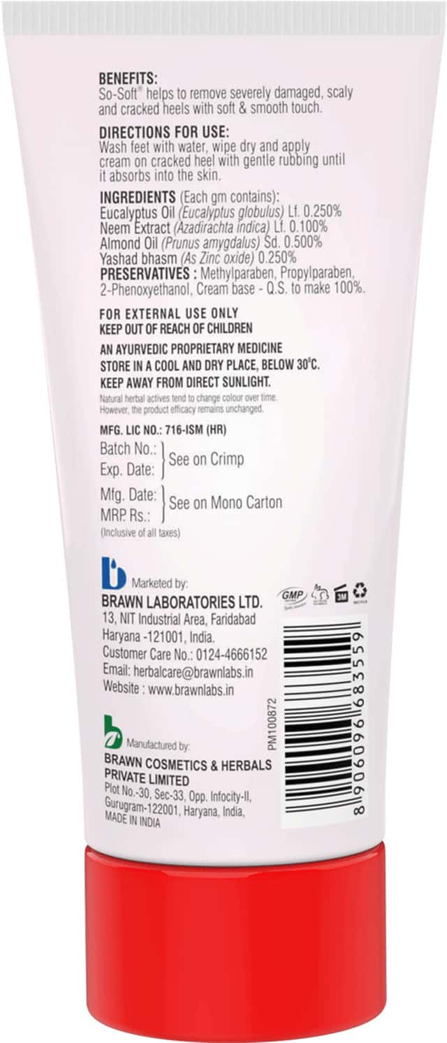 Buy SO SOFT CREAM FOOT CREAM 50GM Online & Get Upto 60% OFF at PharmEasy