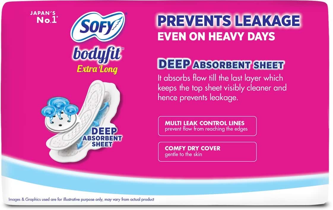 Buy SOFY BODYFIT EXTRA LONG SANITARY PADS - 18 PADS Online & Get Upto ...