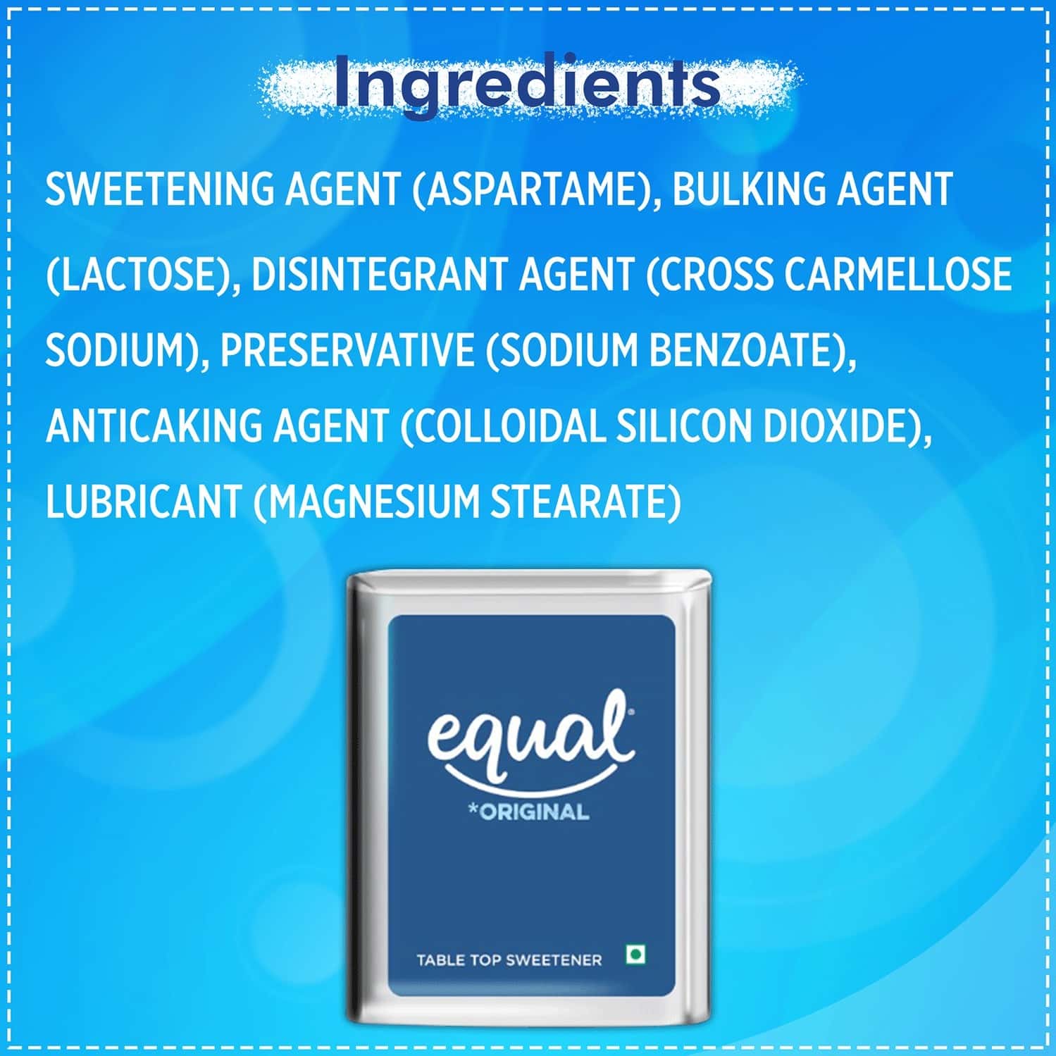 Buy EQUAL ORIGINAL LOW CALORIE SWEETENER 30G (PACK OF 300 TABLETS ...