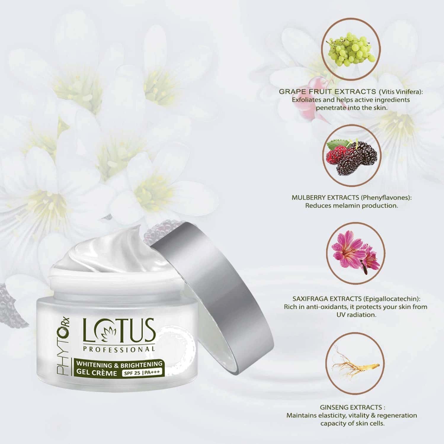 Buy LOTUS PROFESSIONAL PHYTORX WHITENING & BRIGHTENING GEL CREAM SPF 20 ...