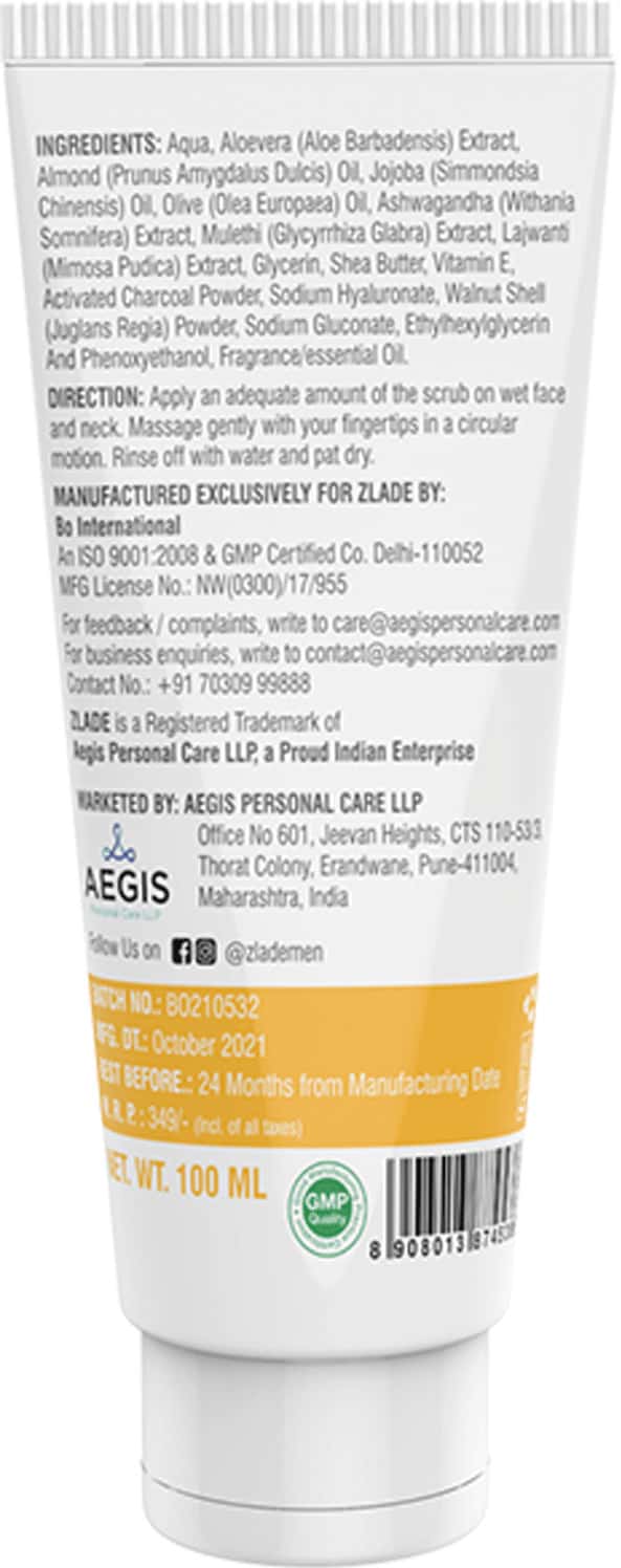 Buy ZLADE ESSENTIALS CHARCOAL SCRUB 100 GM Online & Get Upto 60% OFF at ...