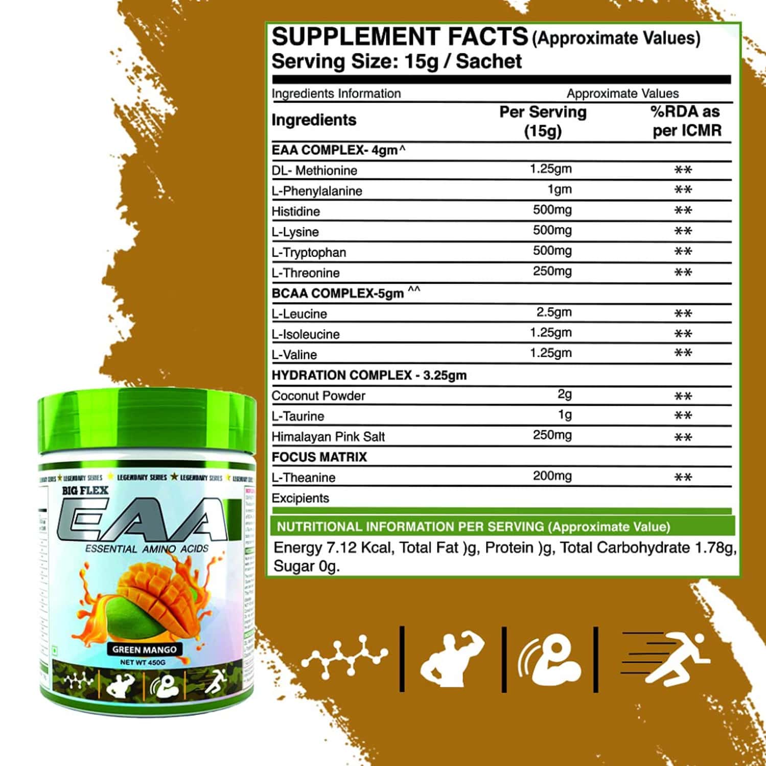 Buy BIGFLEX EAA GREEN MANGO (450 GM) Online & Get Upto 60% OFF at PharmEasy