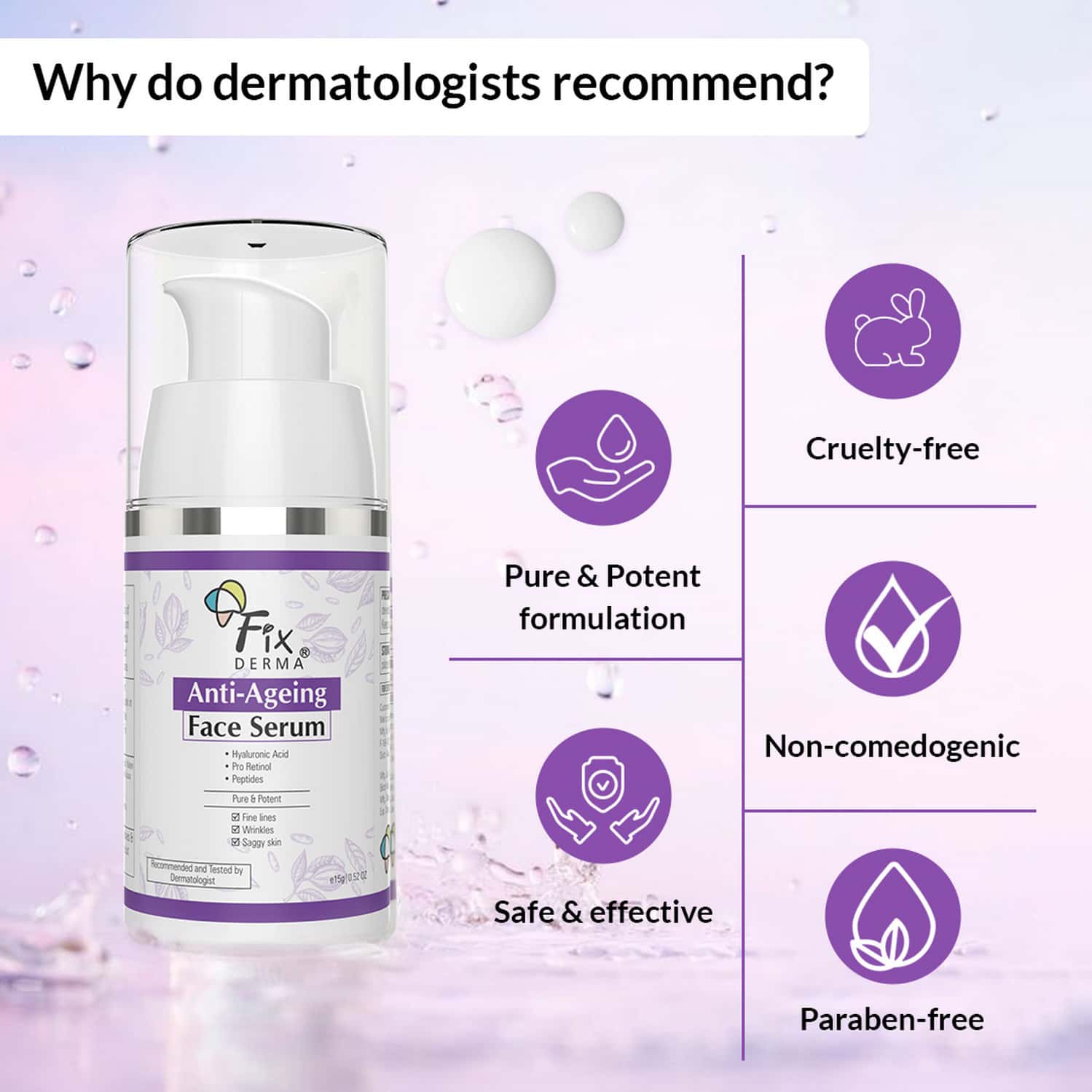 Buy FIXDERMA ANTI AGEING FACE SERUM WITH HYALURONIC ACID - 15 G Online ...