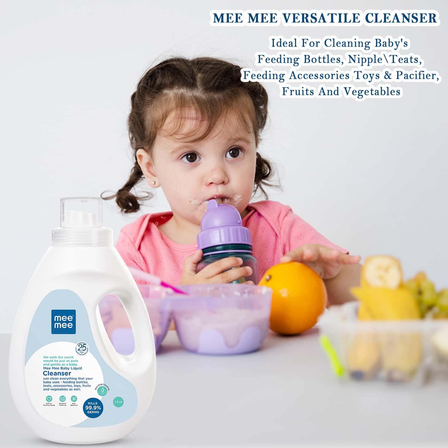 Buy MEEMEE BABY LIQUID CLEANSER, KILLS 99% GERM LIQUID DETERGENT (1.5 L ...