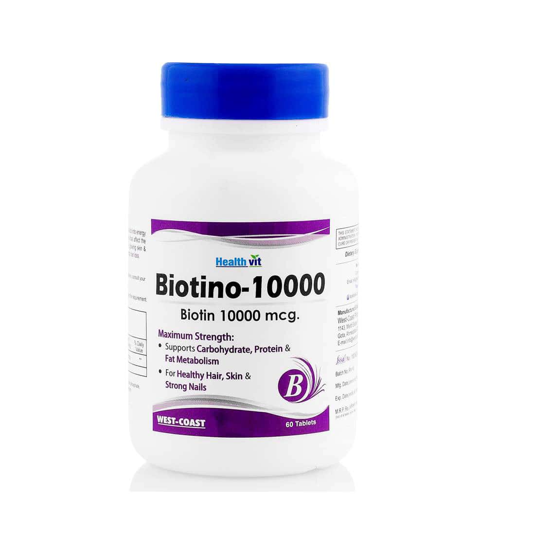 Buy Healthvit Biotino - 5000 Biotin Multivitamin Tablets Bottle Of 60 ...