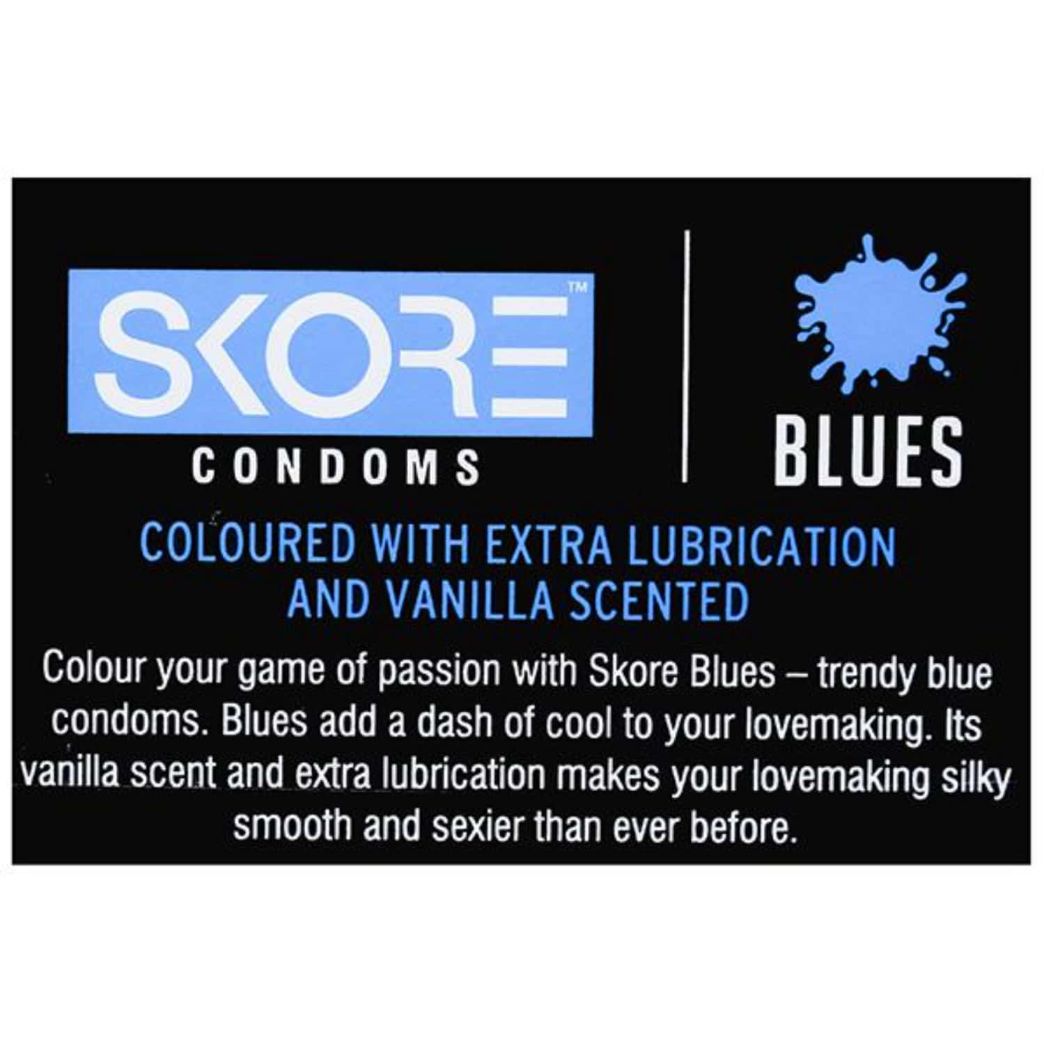 Buy SKORE BLUES COLOURED WITH ADDITIONAL LUBRICATION VANILLA SCENTED ...
