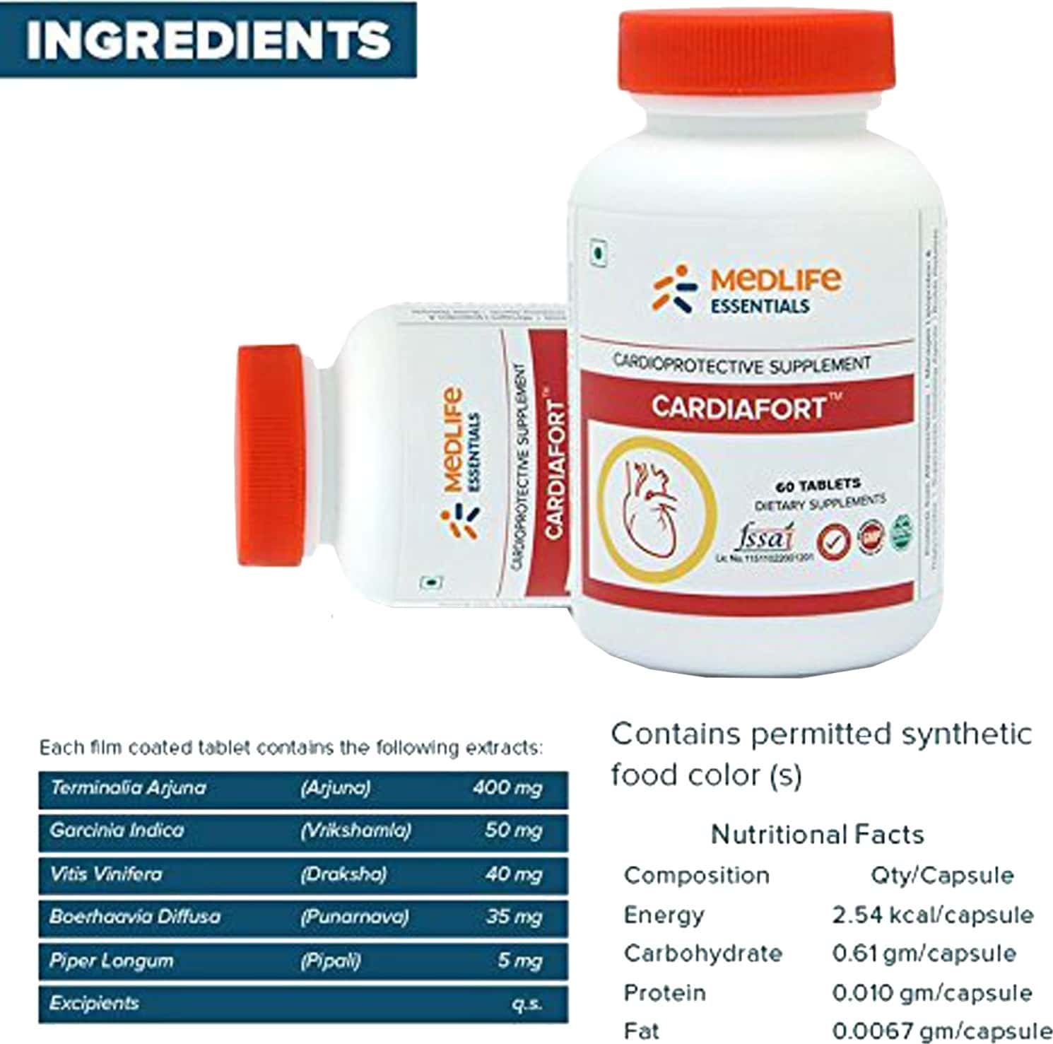 Buy MEDLIFE ESSENTIALS CARDIAFORT CAPSULE 60 Online & Get Upto 60% OFF ...
