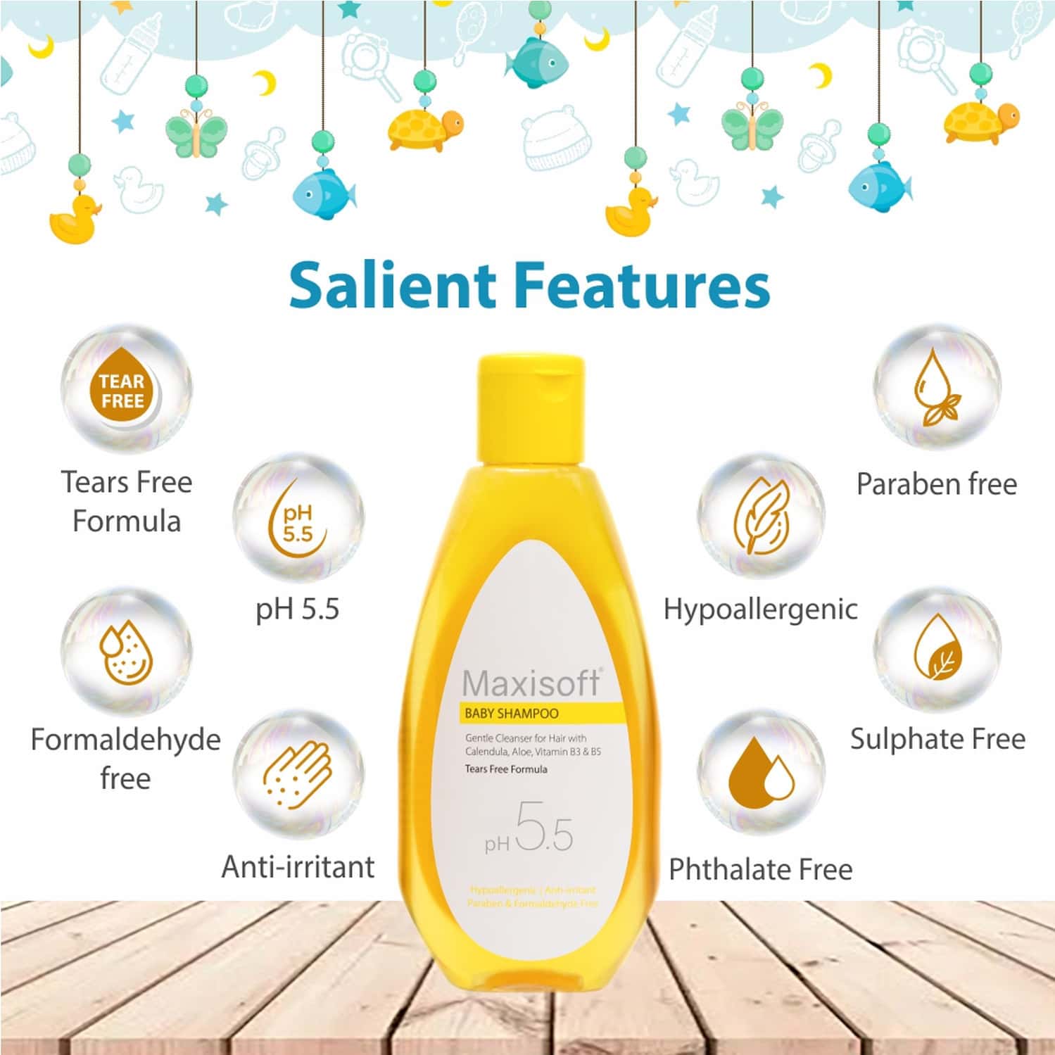 Buy MAXISOFT BABY SHAMPOO 100 ML | CALENDULA | PARABEN & SULPHATE FREE ...
