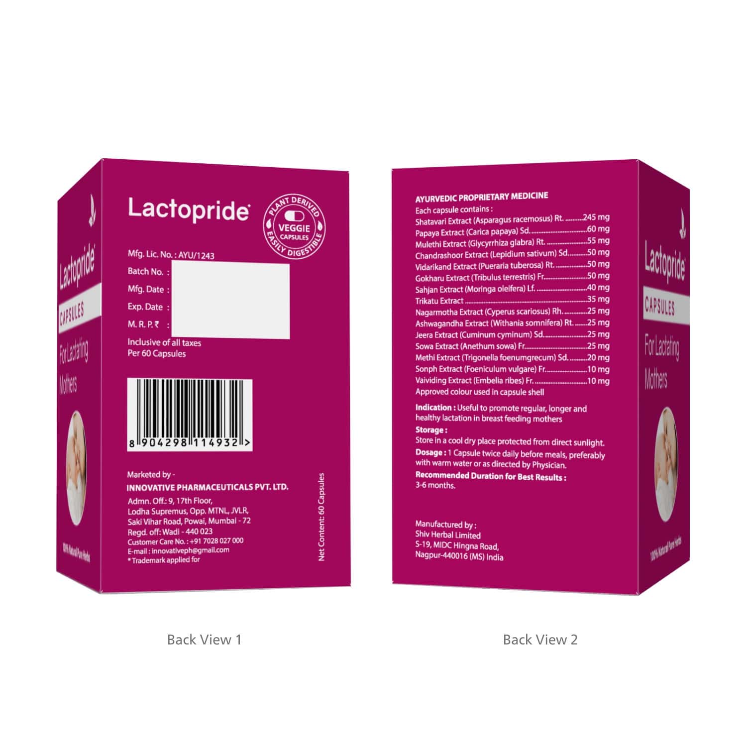 Buy LACTOPRIDE CAPSULES 60 CAPS | CARE FOR BREASTFEEDING MOTHER | PACK ...