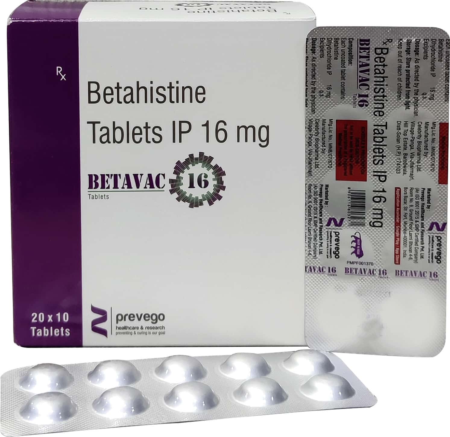 Betavac 16 MG Tablet (10): Uses, Side Effects, Price & Dosage | PharmEasy