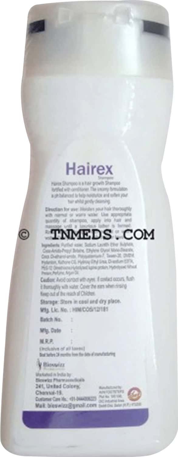Buy HAIREX SHAMPOO BOTTLE OF 200ML Online & Get Upto 60% OFF at PharmEasy