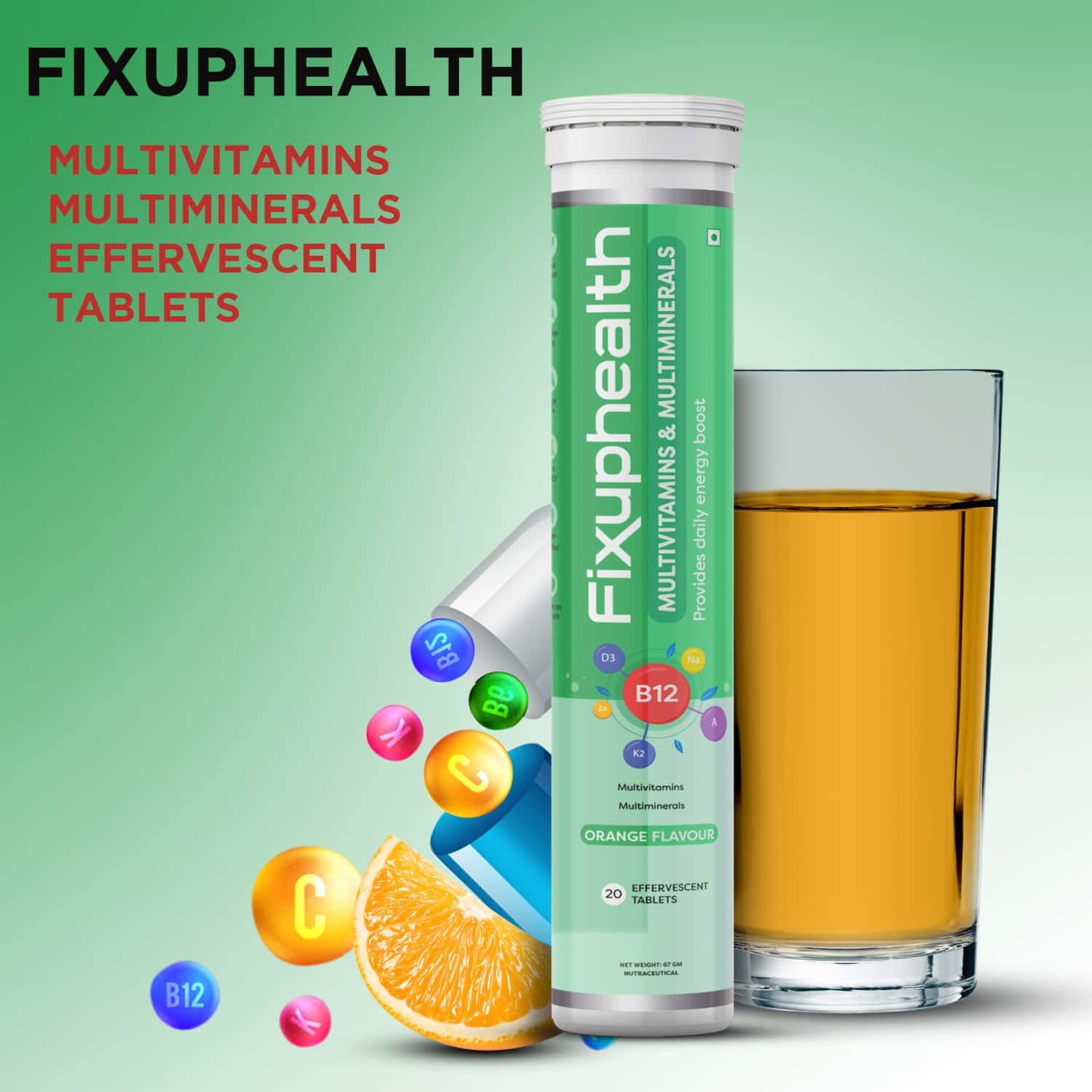 Buy FIXUPHEALTH MULTIVITAMINS & MULTIMINERALS EFFERVESCENT TABLETS ...
