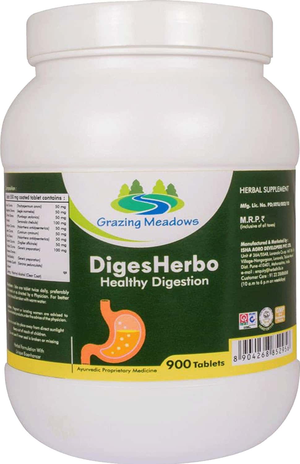 Buy VED TATTVA DIGES HERBO 60 TABLETS NATURAL SUPPLEMENT FOR HEALTHY ...