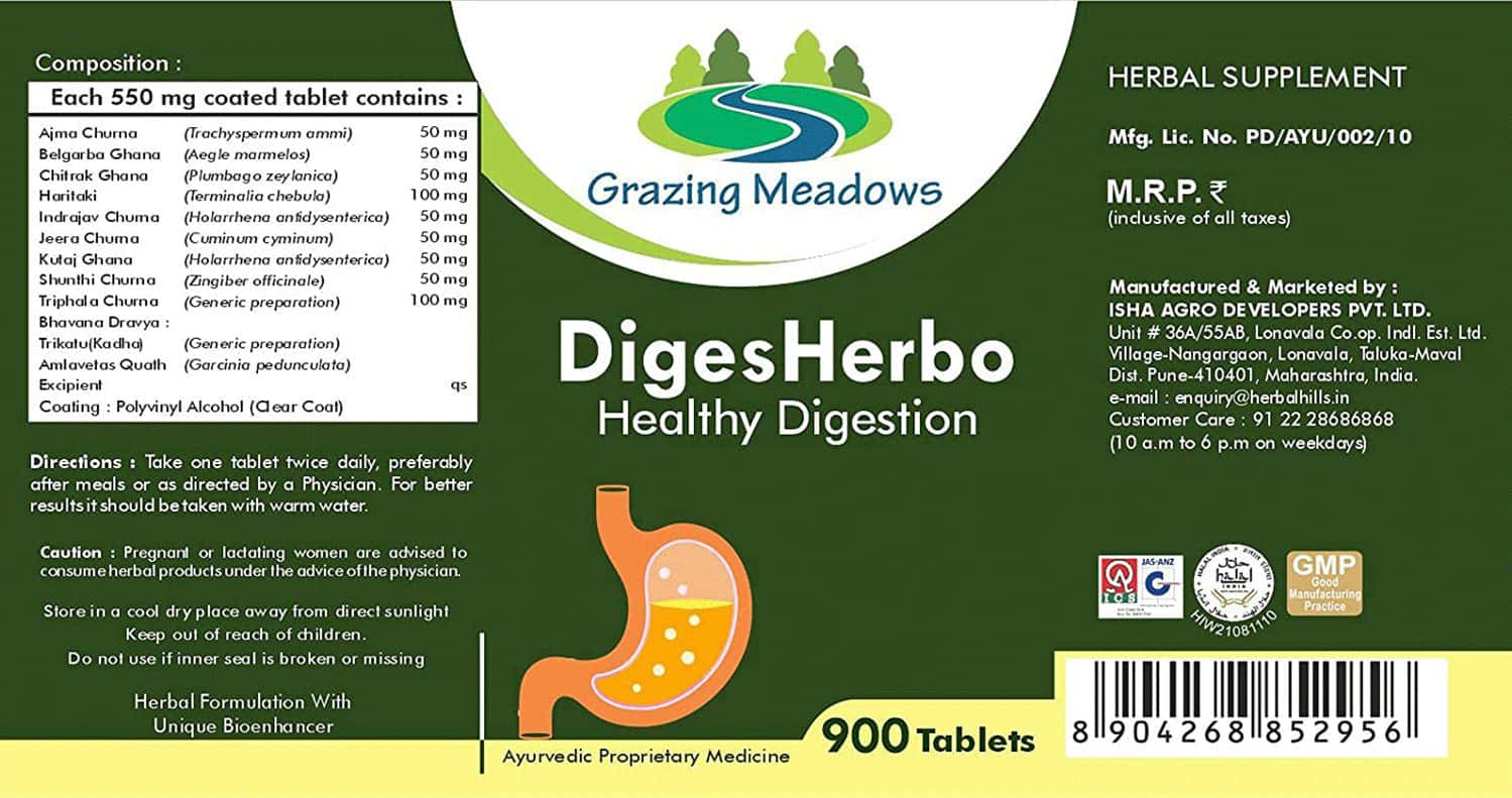 Buy GRAZING MEADOWS DIGES HERBO 900 TABLETS | NATURAL SUPPLEMENT FOR ...