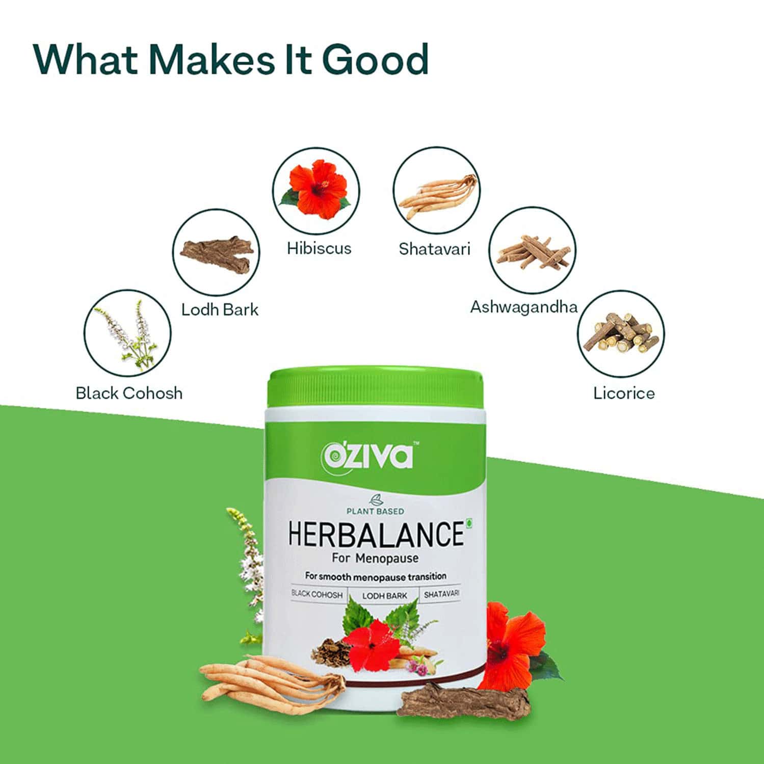 Buy OZIVA PLANT BASED HERBALANCE FOR MENOPAUSE, 250G | MENOPAUSE RELIEF ...