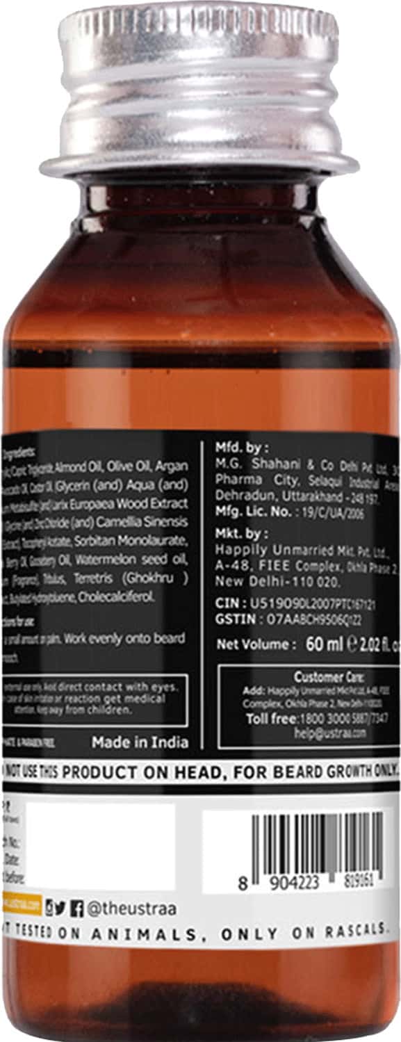 Buy USTRAA BEARD GROWTH OIL ADVANCED - 60 ML Online & Get Upto 60% OFF ...